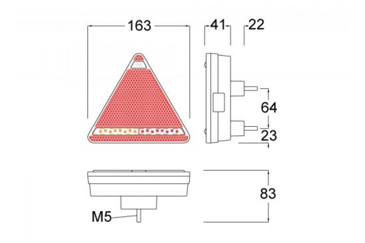 A 57 TOWING. 10-30V LED TRIANGLE R/H REAR COMBI LAMP