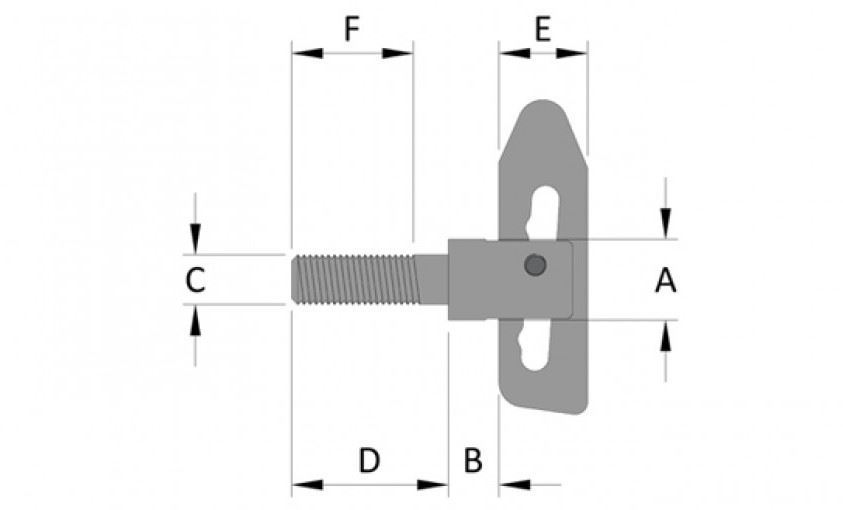A 57 TOWING. 13MM ANTILUCE, M8 X 18MM THREAD WITH SHAKEPROOF WASHER & NUT
